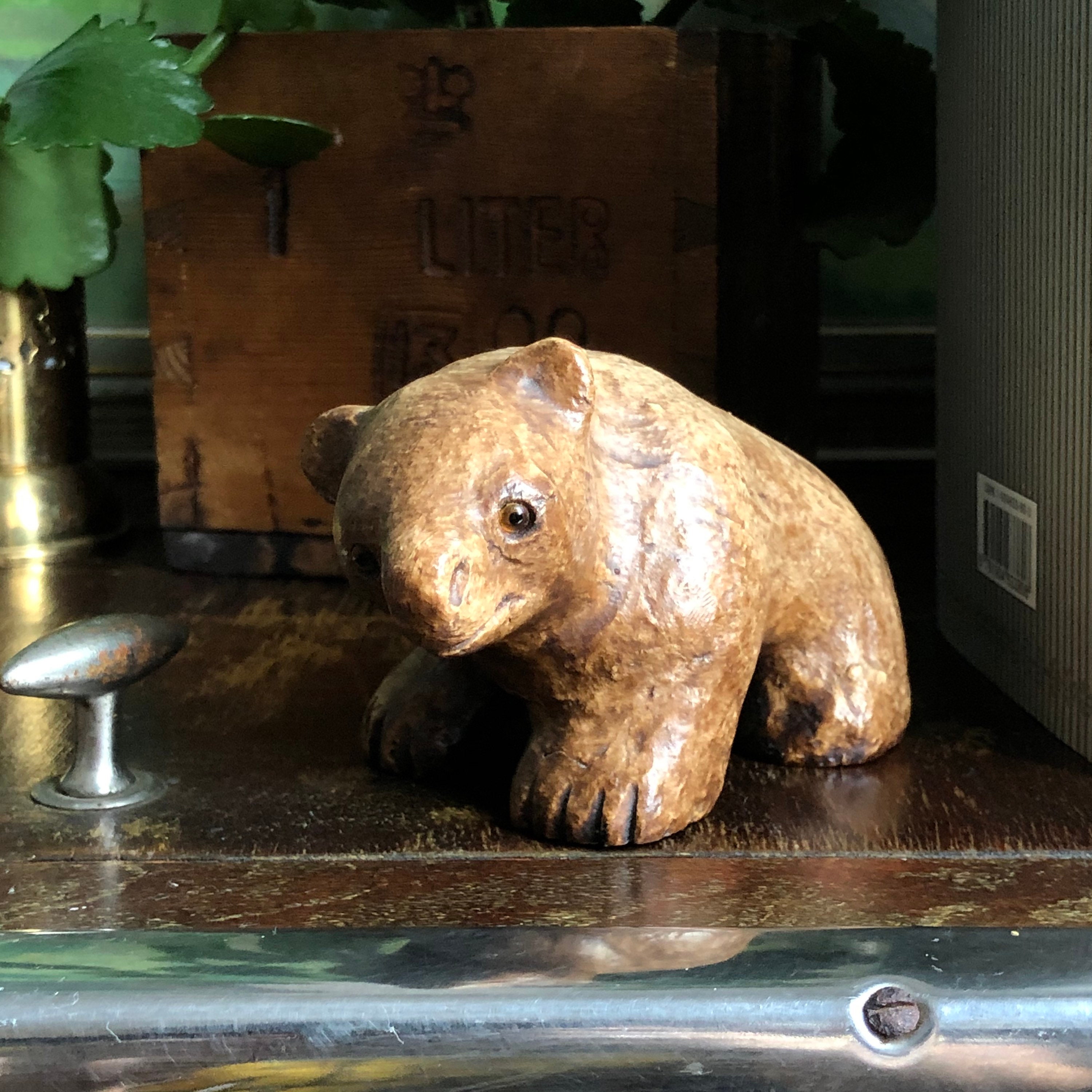 Swedish wooden bear hand carved by Carl Roos, Hammerdal Sweden hygge ...