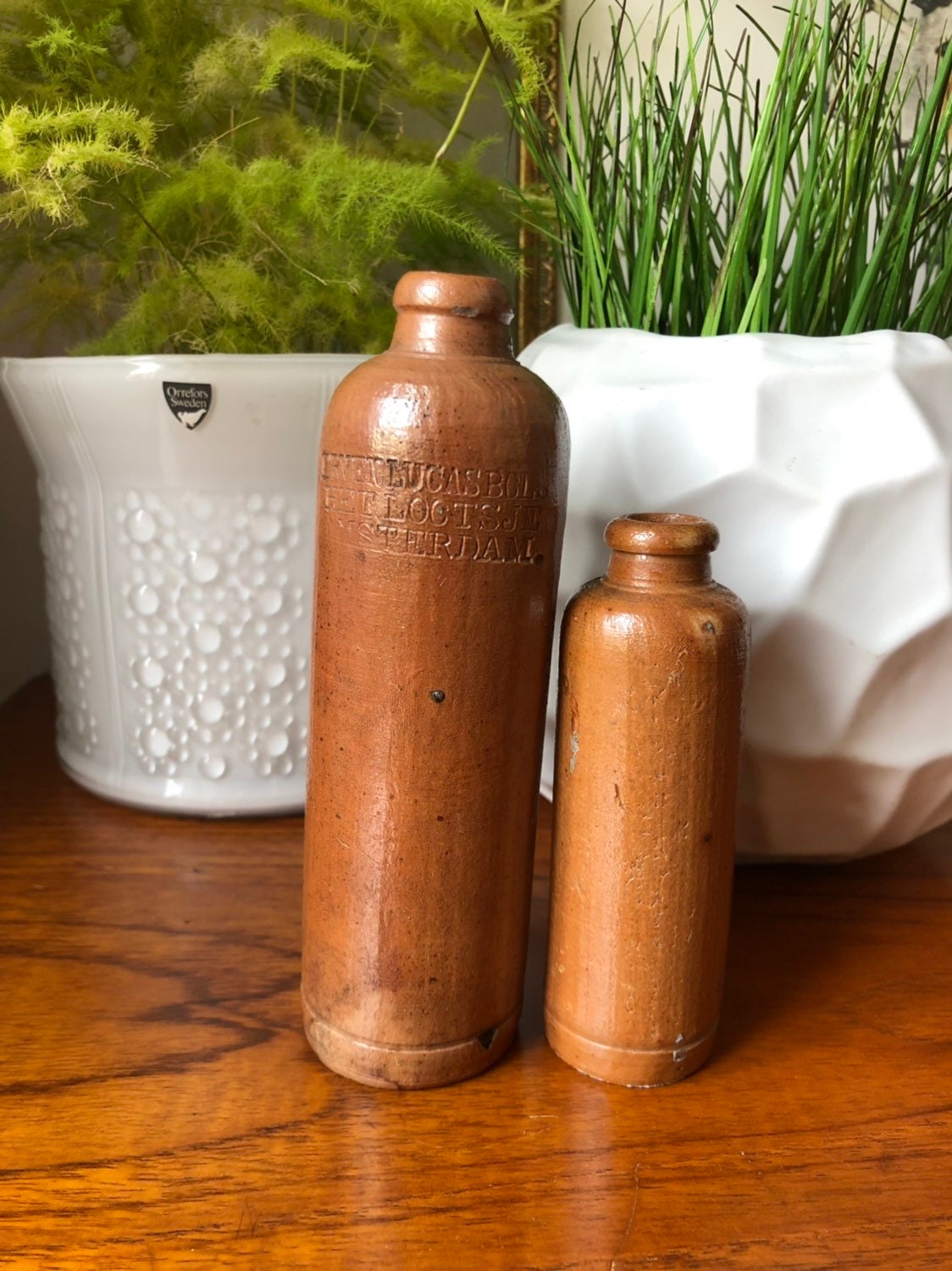 Small Antique Dutch stoneware liquor bottles from Amsterdam / ERVEN ...