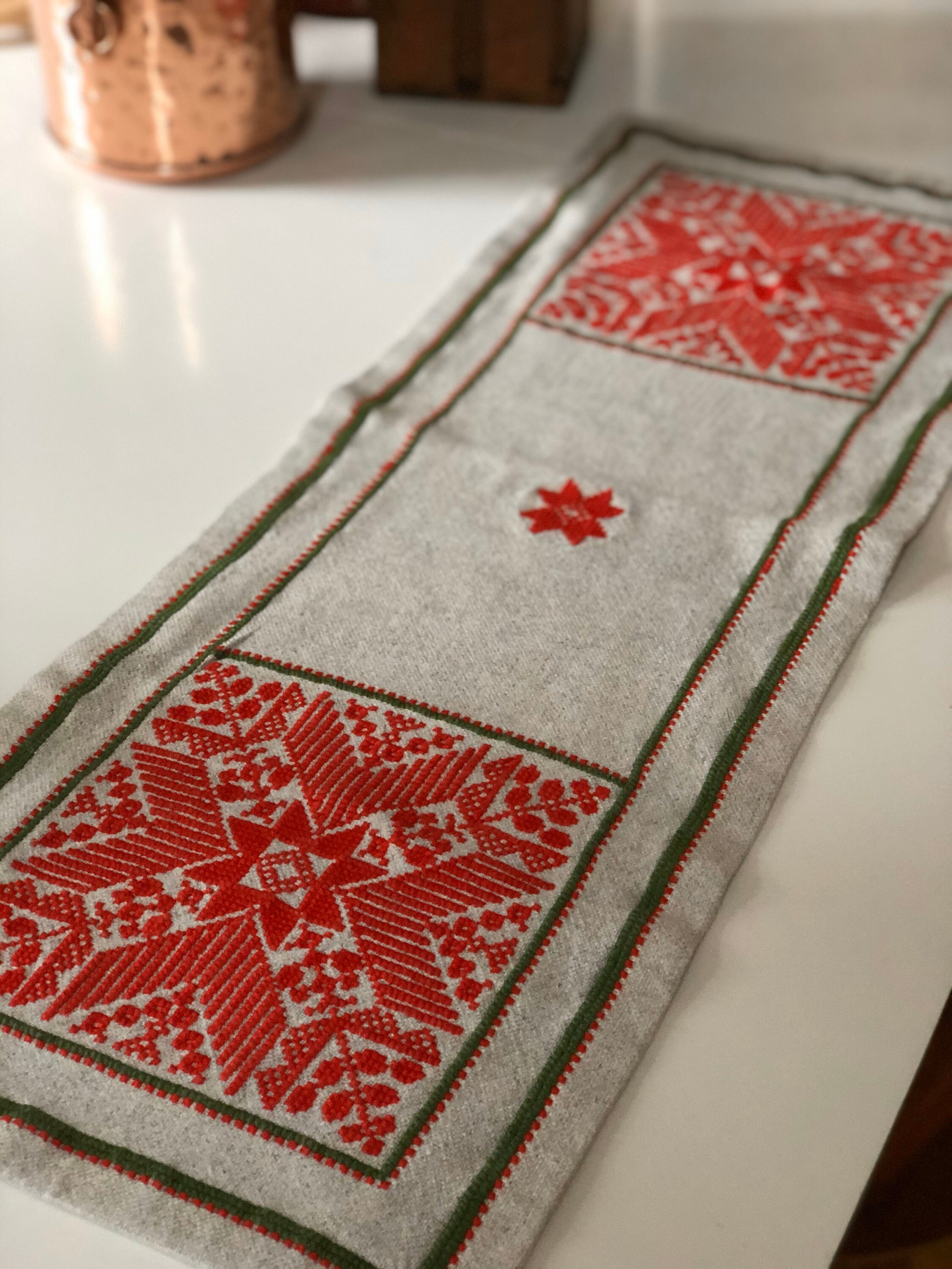 Christmas Table Runner Swedish traditional folk art embrodiery runner ...