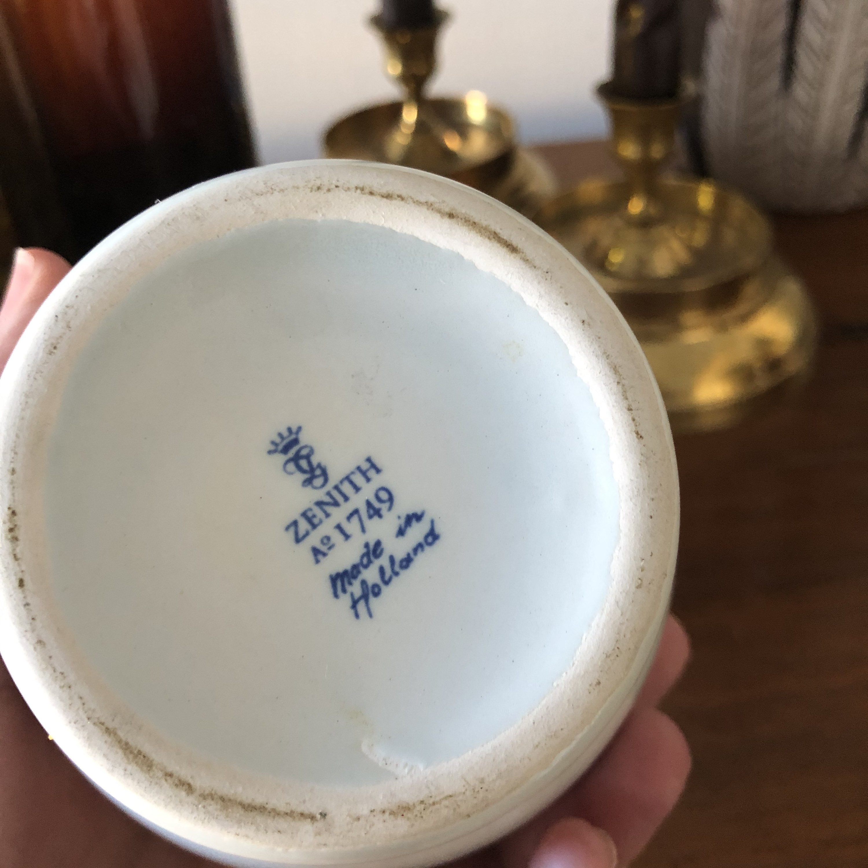 Pair of Vintage ceramic apothecary pharmacy pharmaceutical Dutch Zenith ...