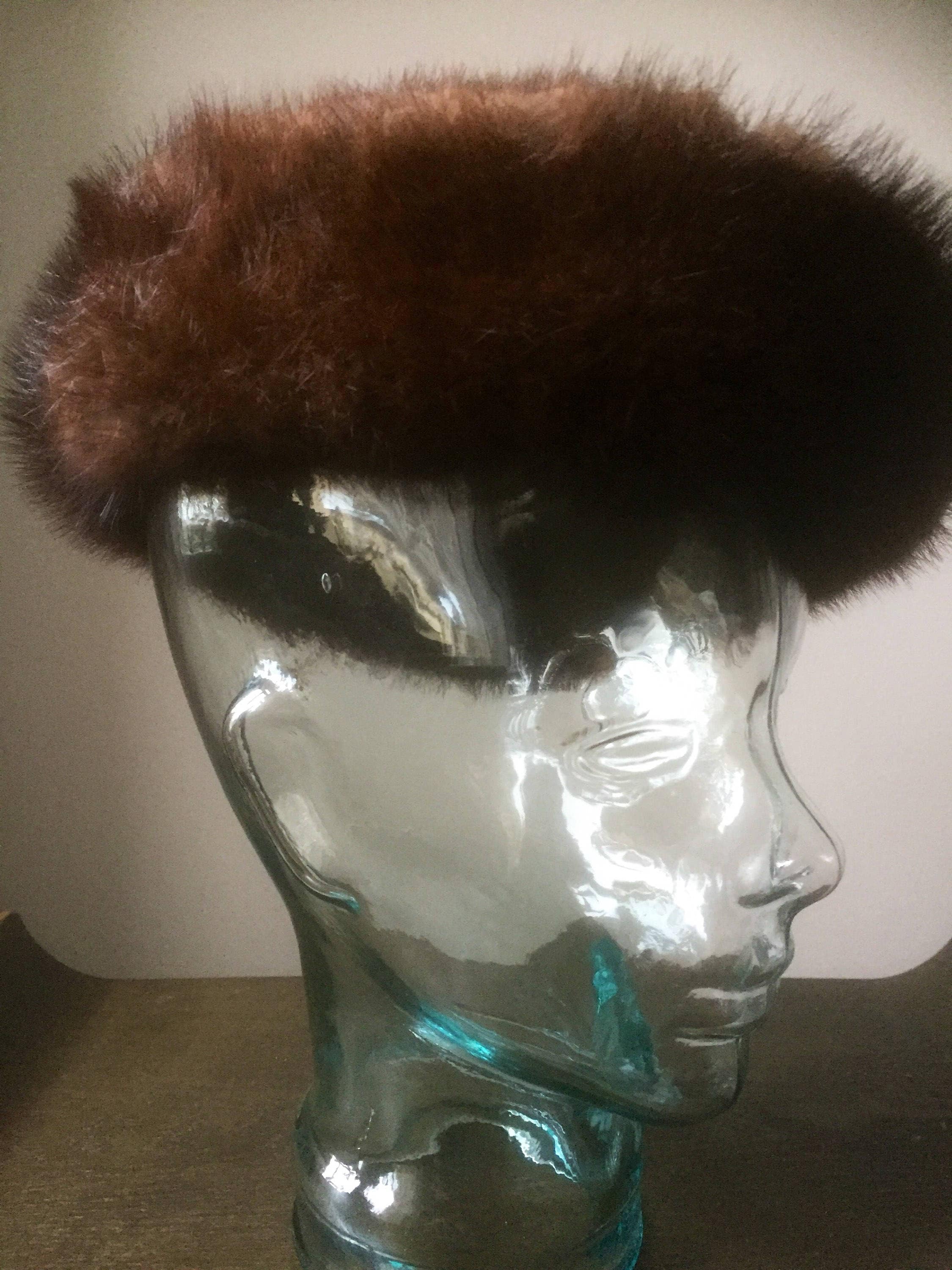 Vintage ladies Swedish fur hat beautifully lined ladies winter hat ...