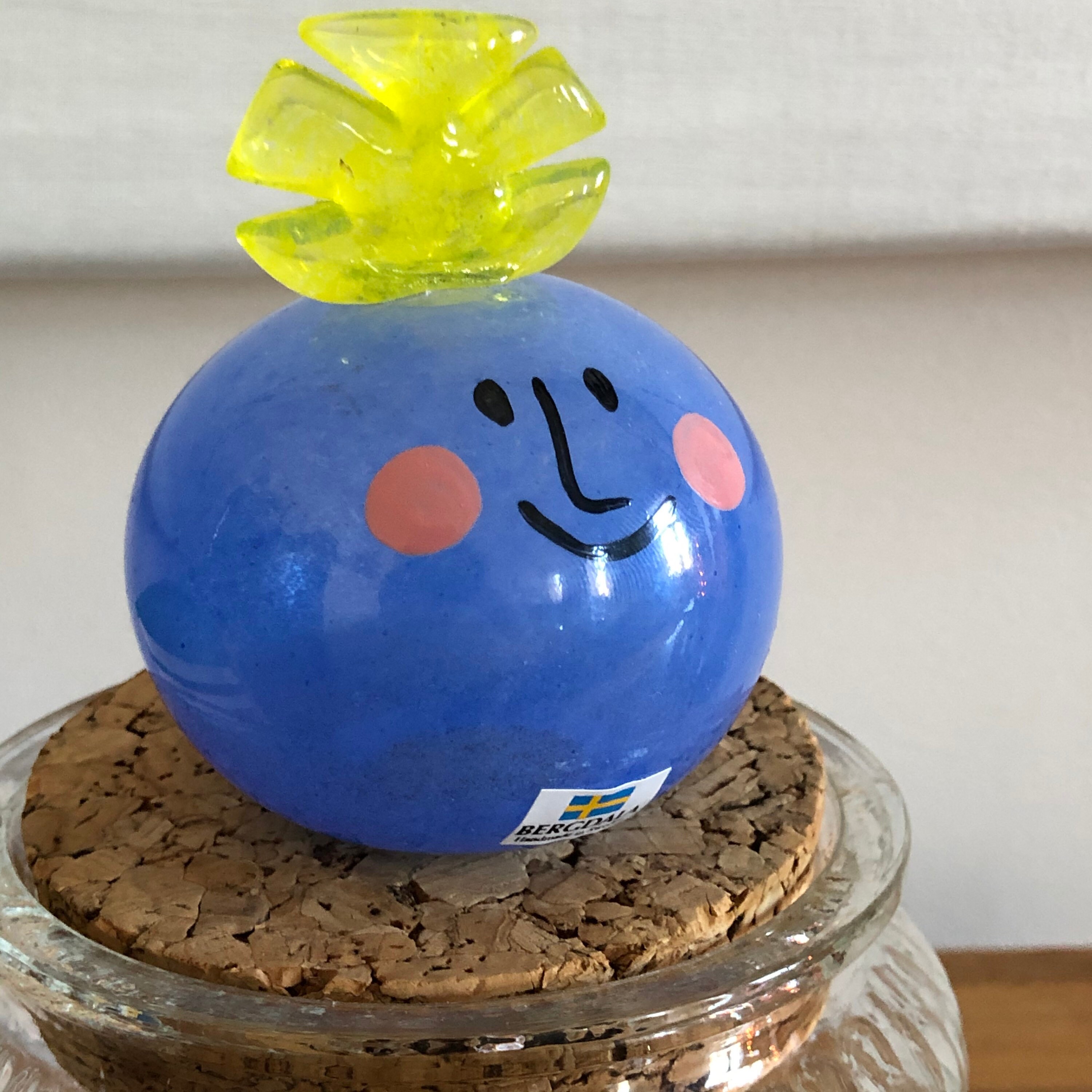 Fun Swedish crystal glass figurine by Bergdala glassworks with original ...