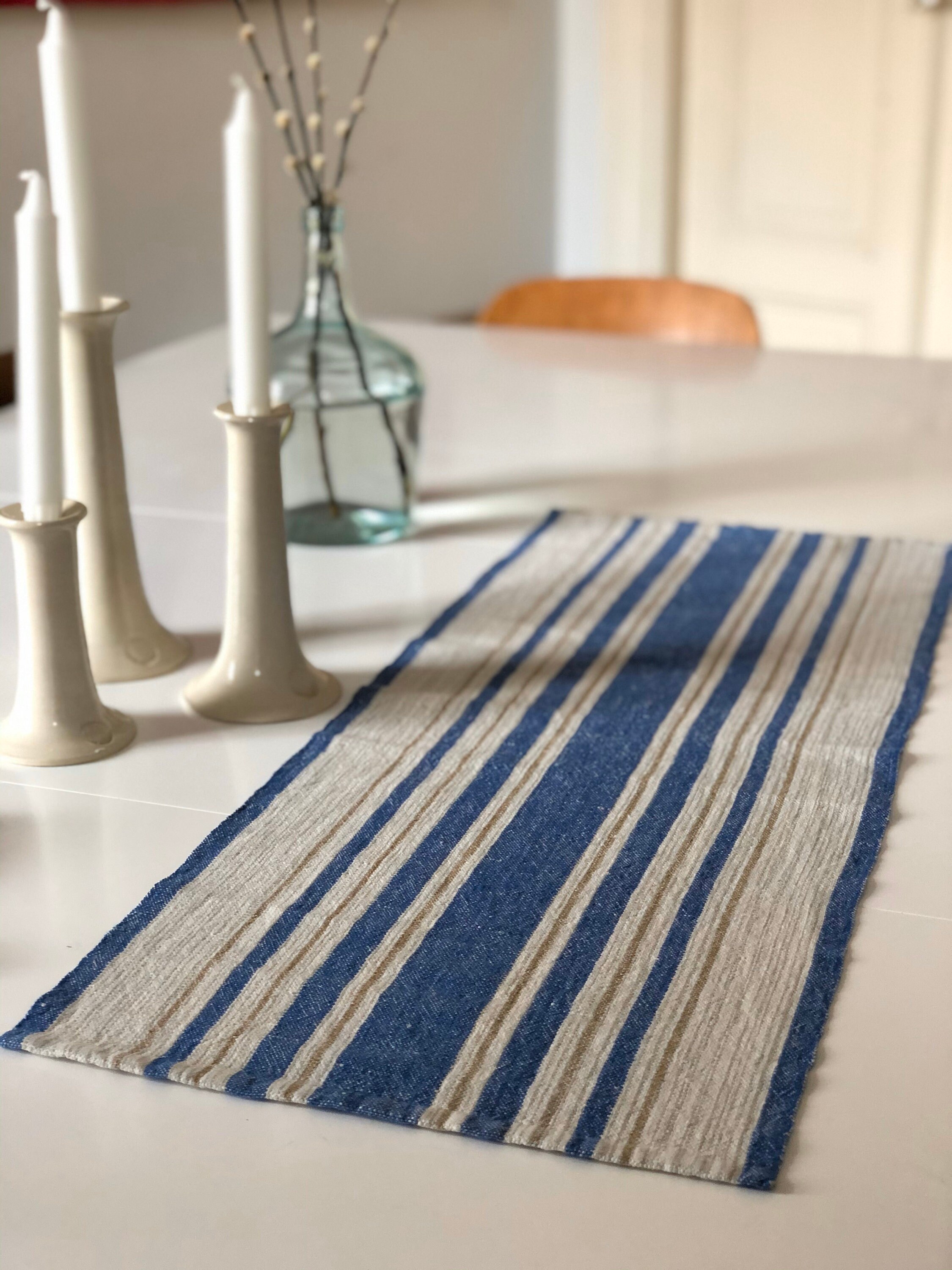 Retro Table Runner Swedish folk art linen traditional pattern ...