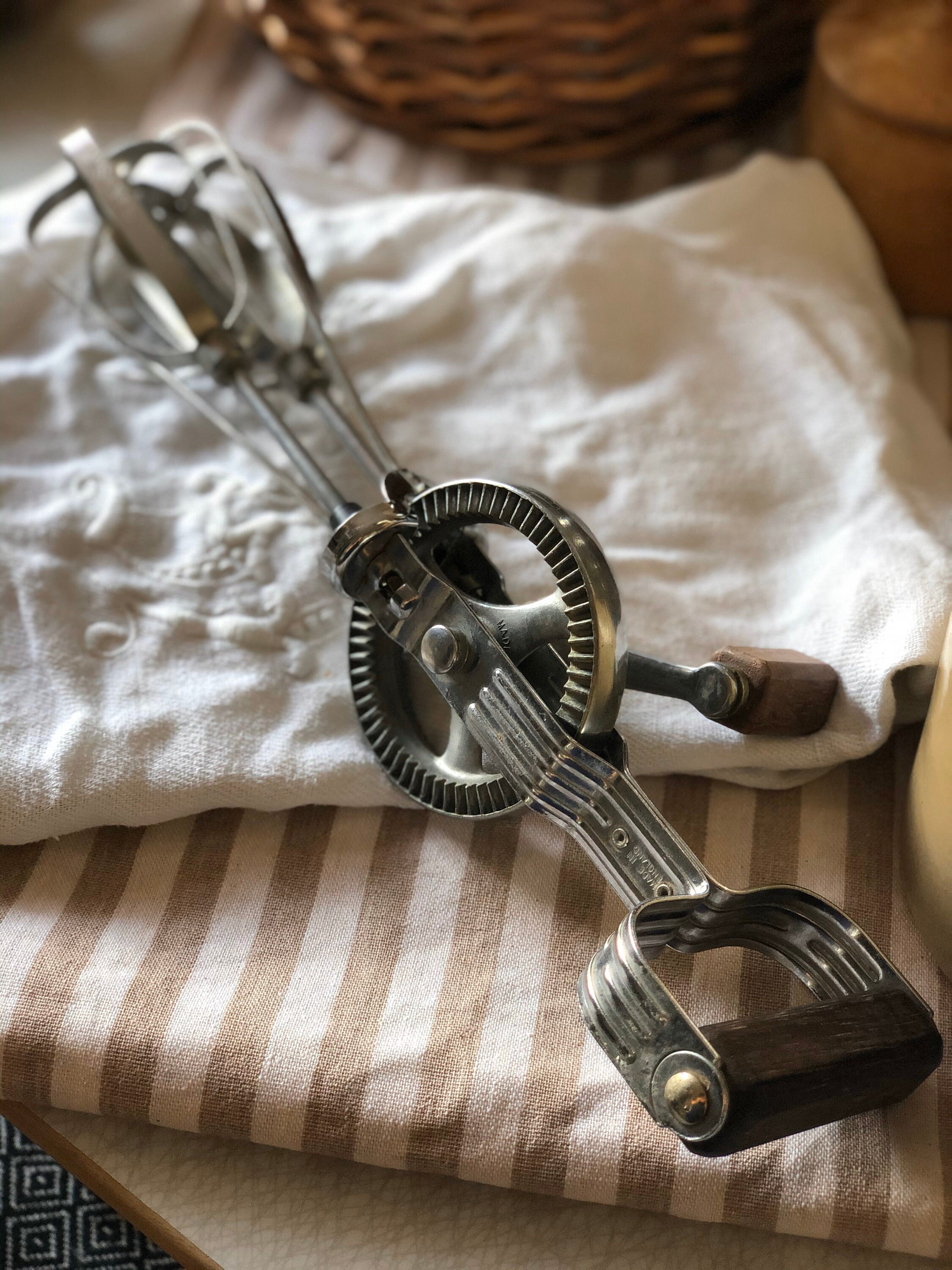 Vintage English 1950s Prestige egg beater kitchen tool baking retro kitchen