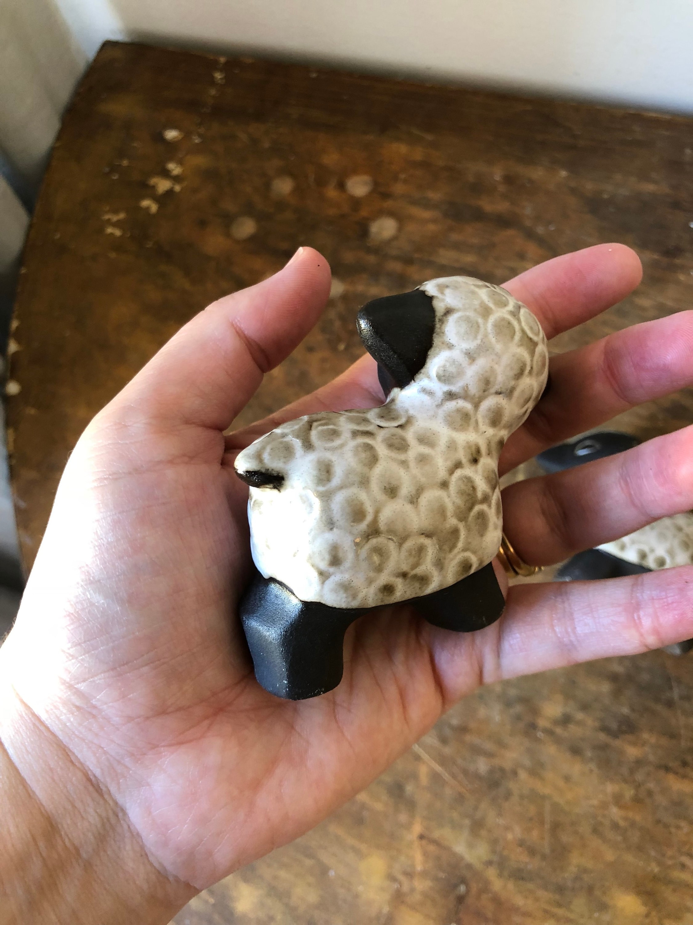 Swedish ceramic sheep / lamb figurine 1960s Scandinavian/ karl Erik ...