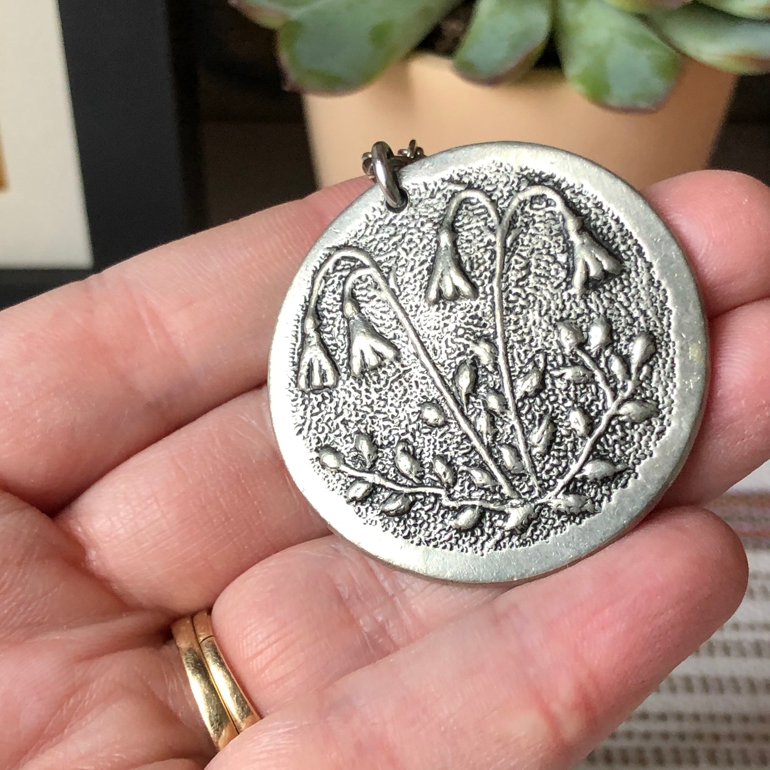 Linnea vintage pewter Swedish Linnea flower pattern / stamped swedish ...