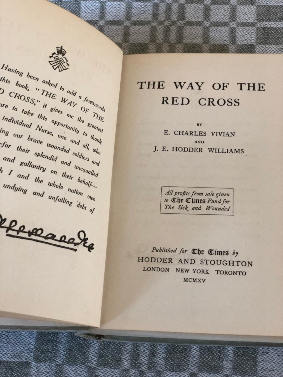 Antique book 1915 The Way of the Red Cross hardcover English