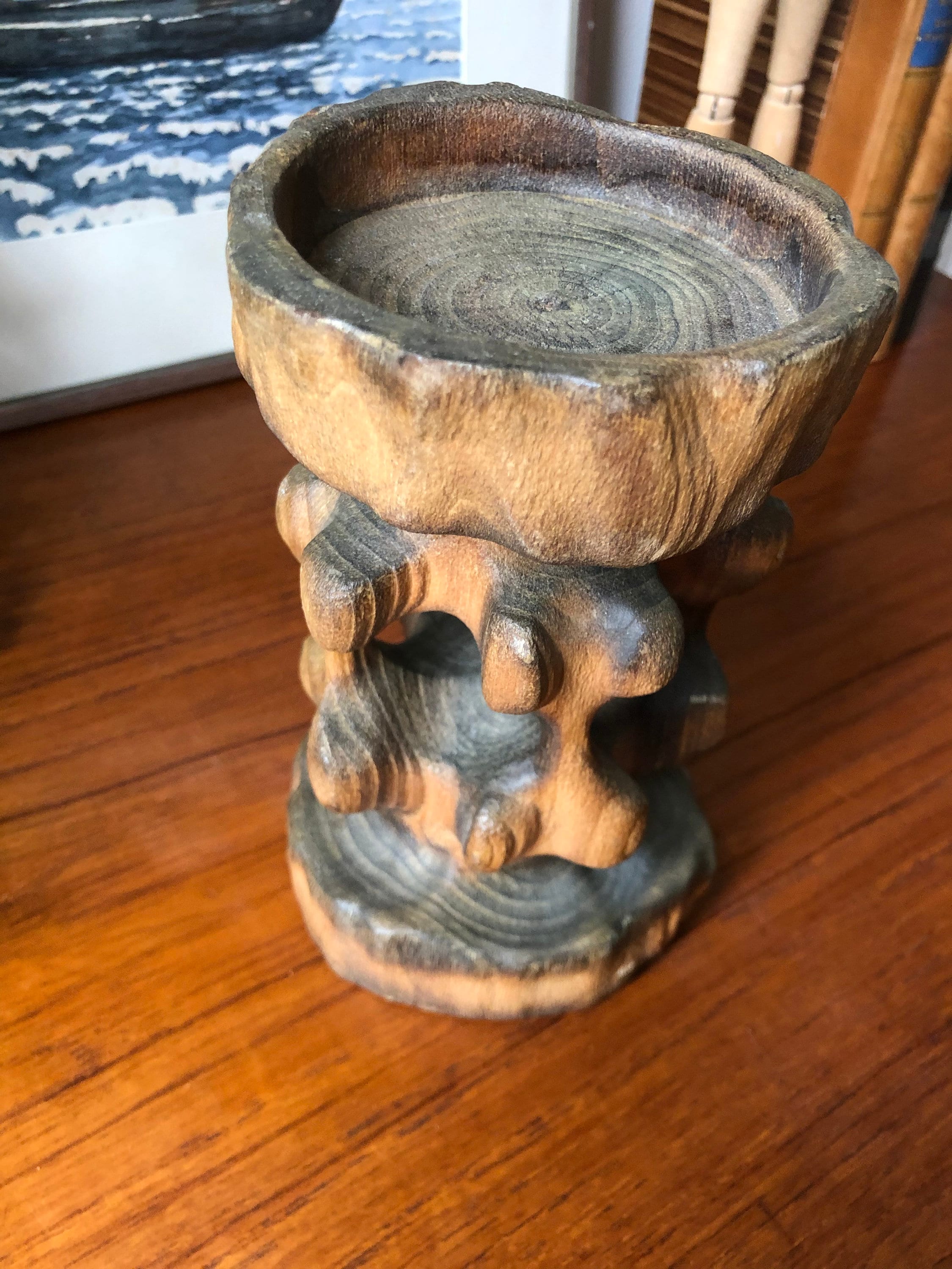 Finnish wooden candlestick by Erkki Hovi Finn atelier Scandinavian ...