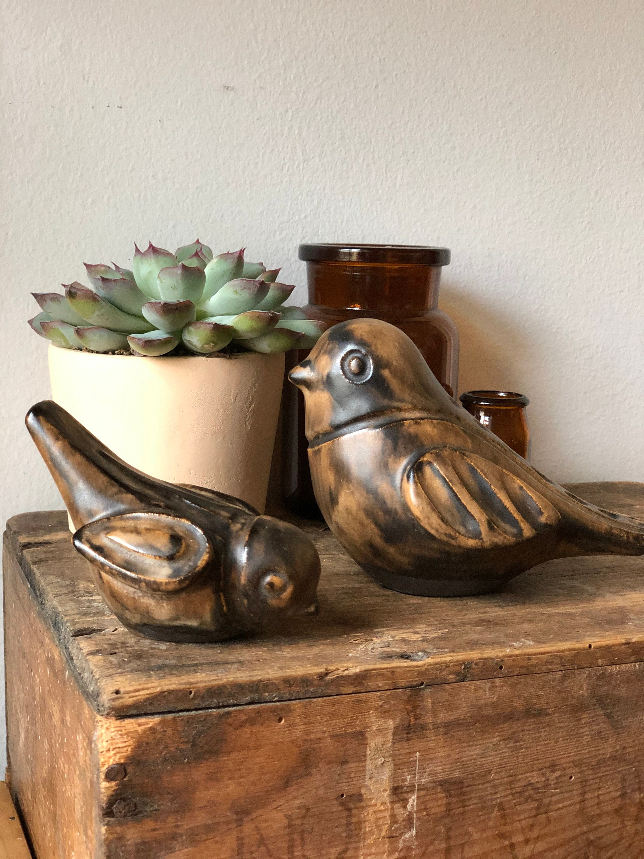 Studio pottery birds figurines Swedish ceramics midcentury Scandinavian ...