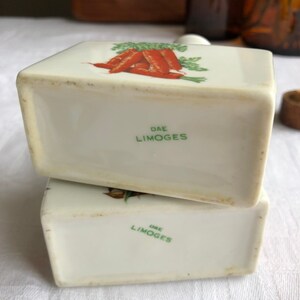 French Country Oil and Vinager Condiment Bottles Limoges France French ...