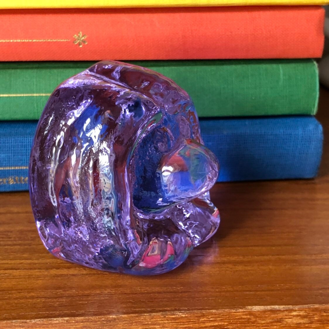 Modern purple troll glass sculpture figurine for Pukeberg glassworks by ...