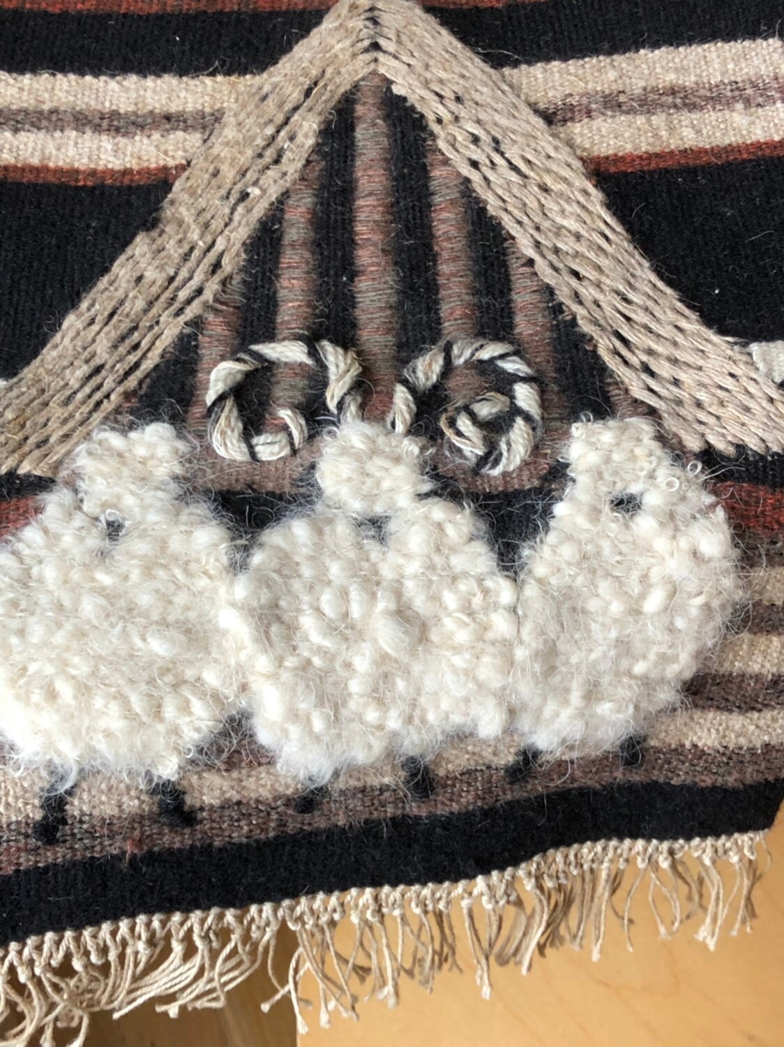 Swedish wool sheep wall hanging made with Swedish wool Scandinavian art ...