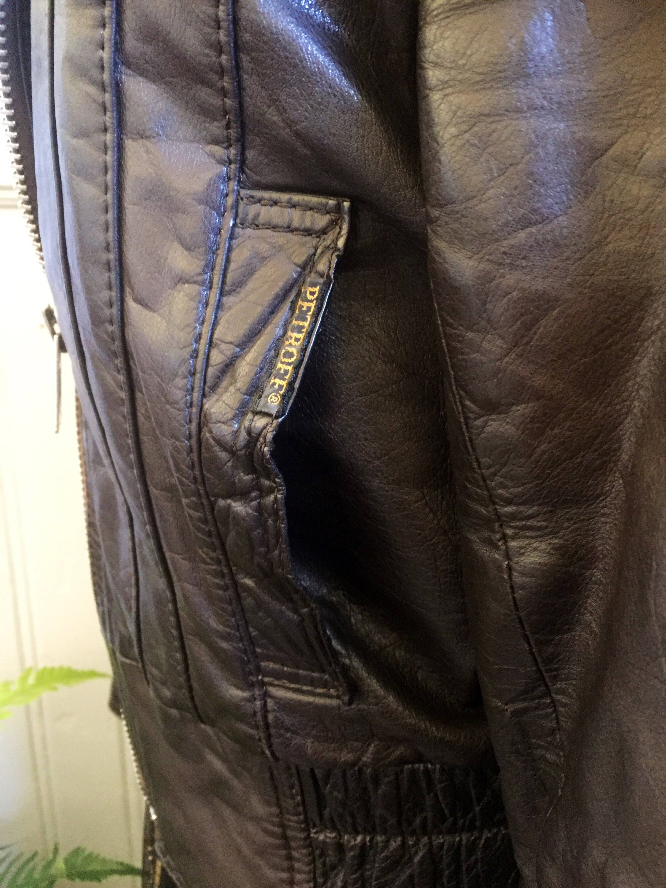 Vintage french 1970s brown leather motorcycle jacket made in Paris by ...