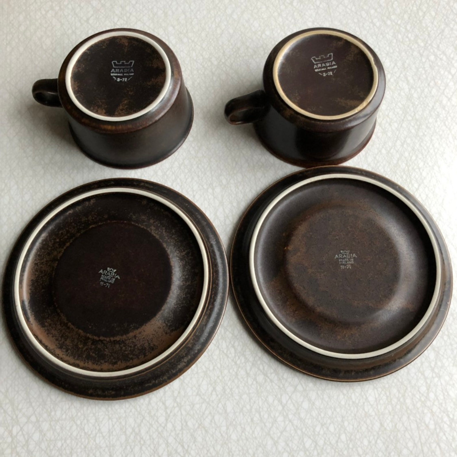 Arabia Ruska Tea Mug Tea Cups Saucers Designed by Ulla Procope - Etsy