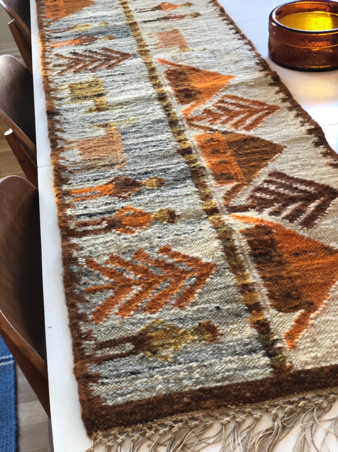 Polish wall hanging designed by Maria Janowska mid century handwoven ...