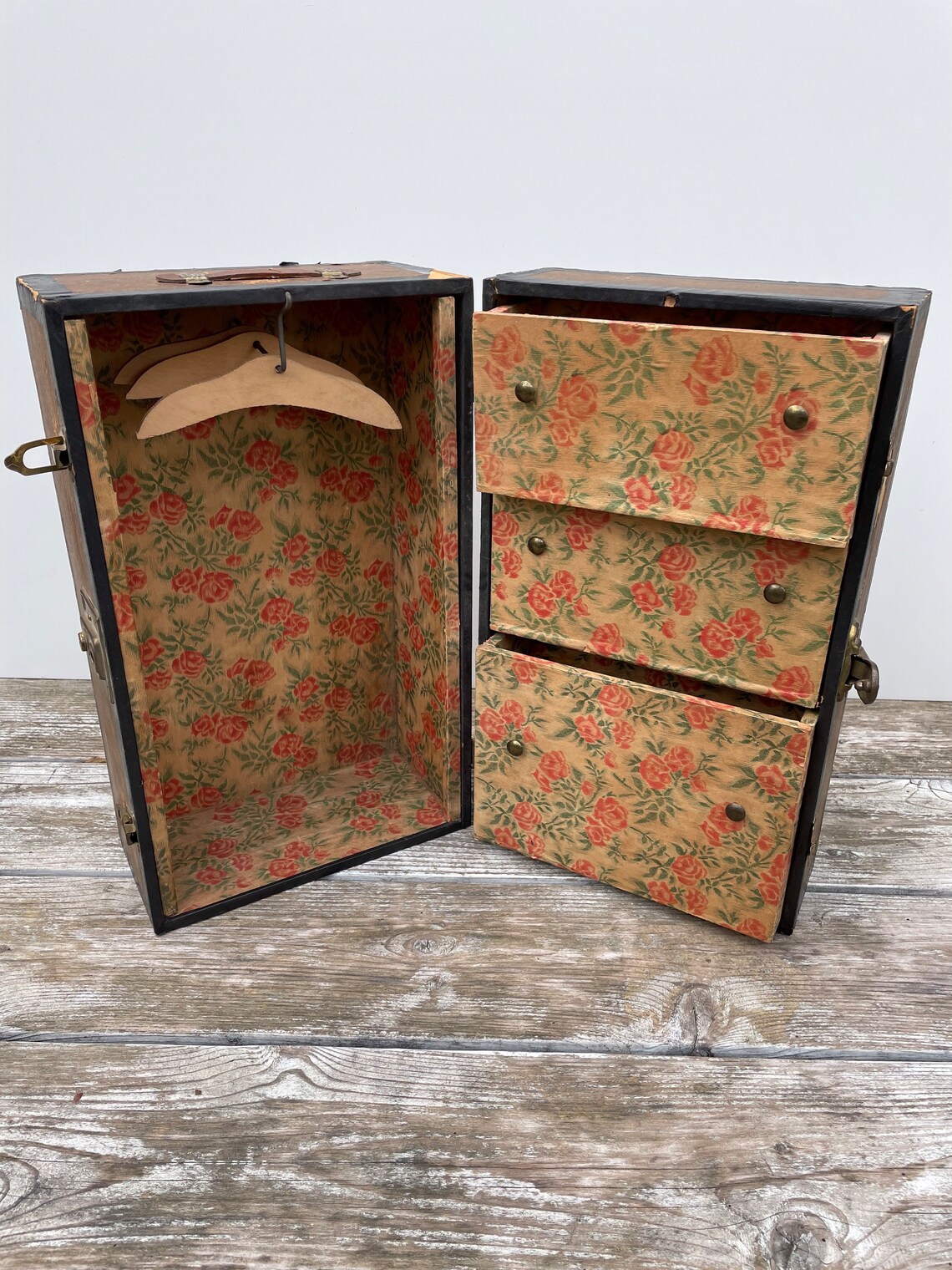 Victorian 1900 Steamer Travel Doll Trunk Antique - Etsy