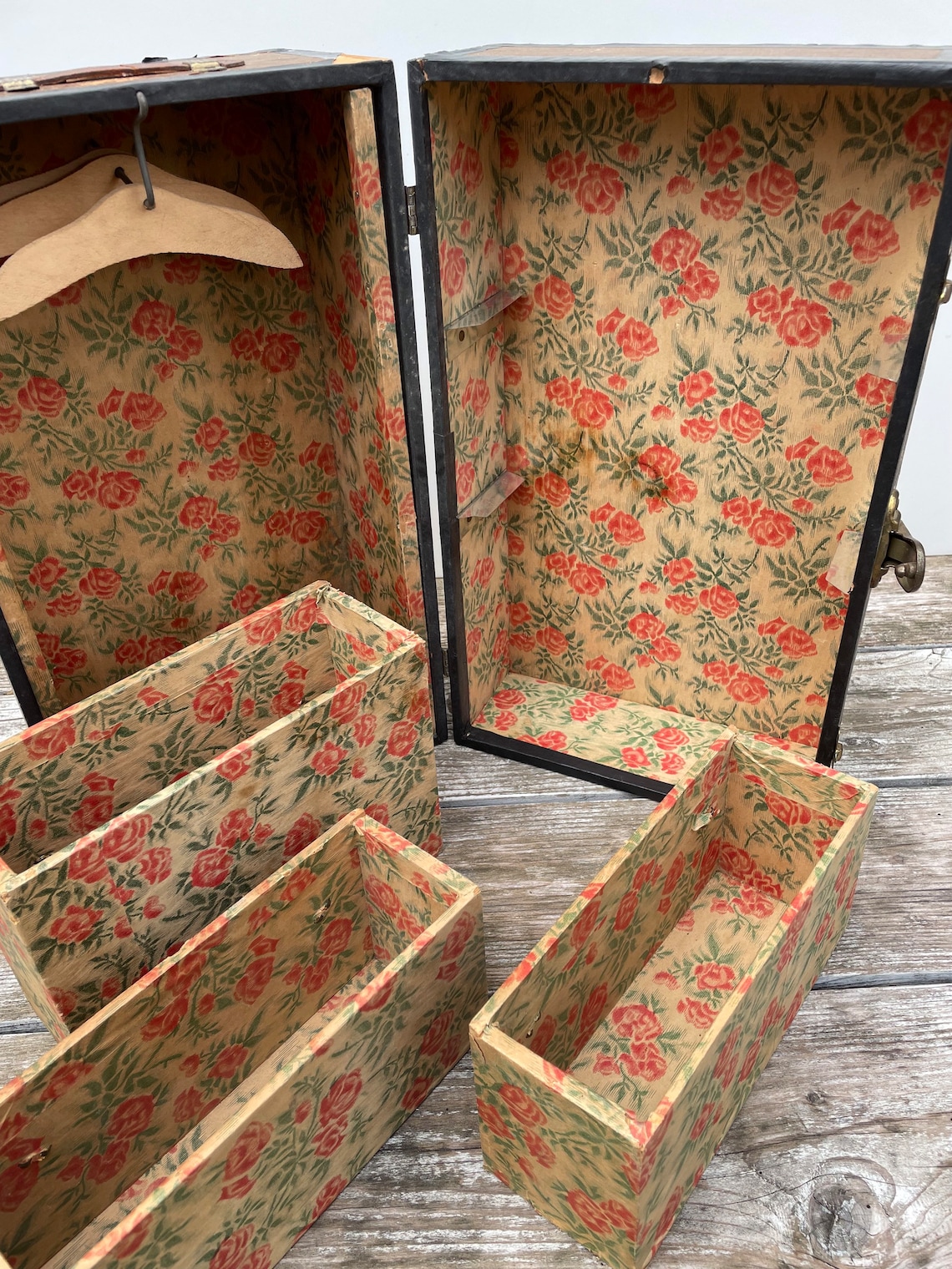 Victorian 1900 Steamer Travel Doll Trunk Antique - Etsy