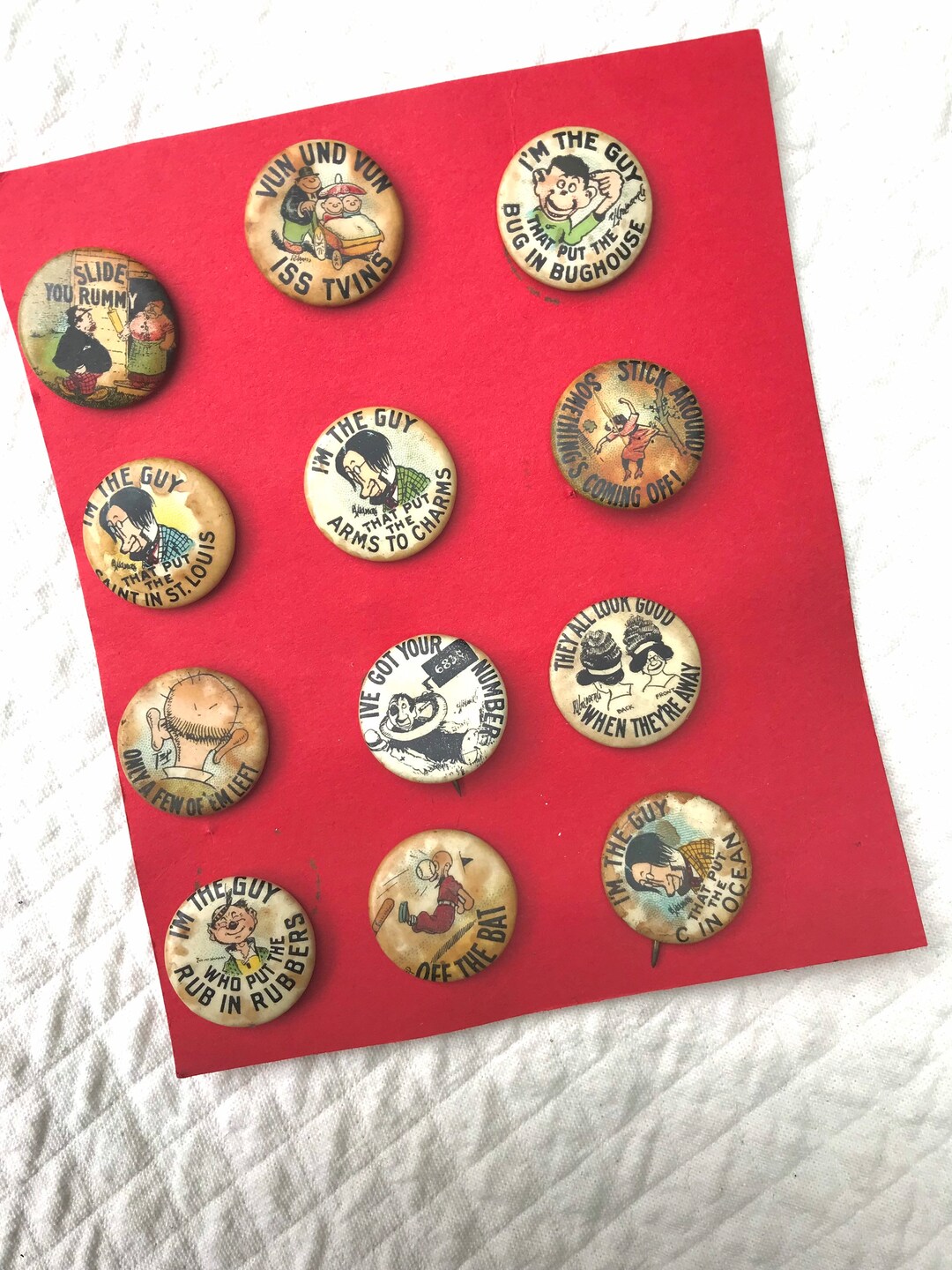 Celluloid Pins Pinbacks Humor Comic Advertising - Etsy