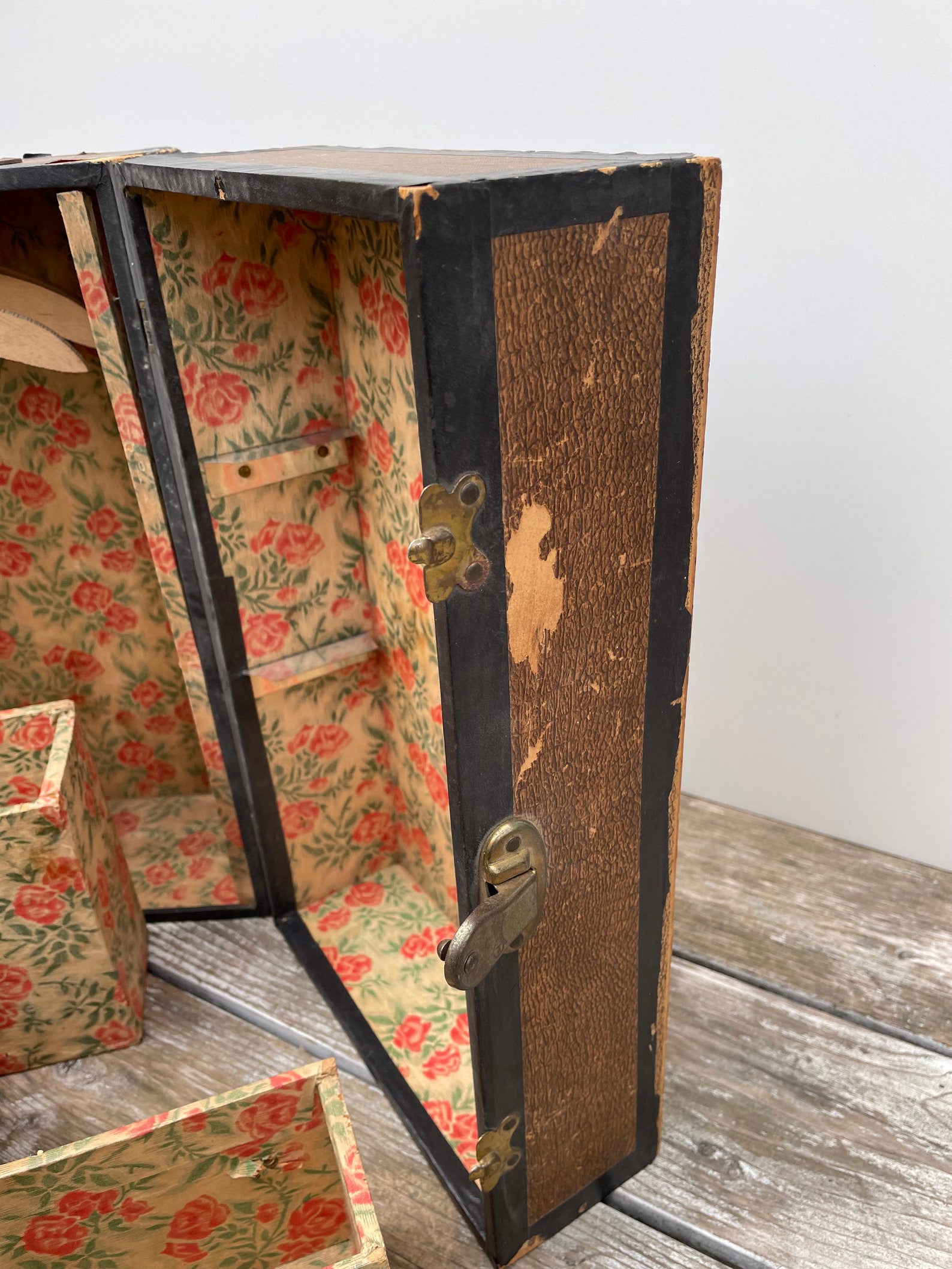 Victorian 1900 Steamer Travel Doll Trunk Antique - Etsy