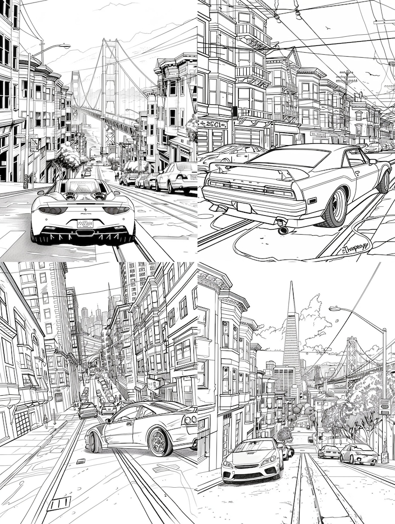 Miami Vice, Cars, Guys & Girls Coloring Pages | 108 Pages | Coloring ...