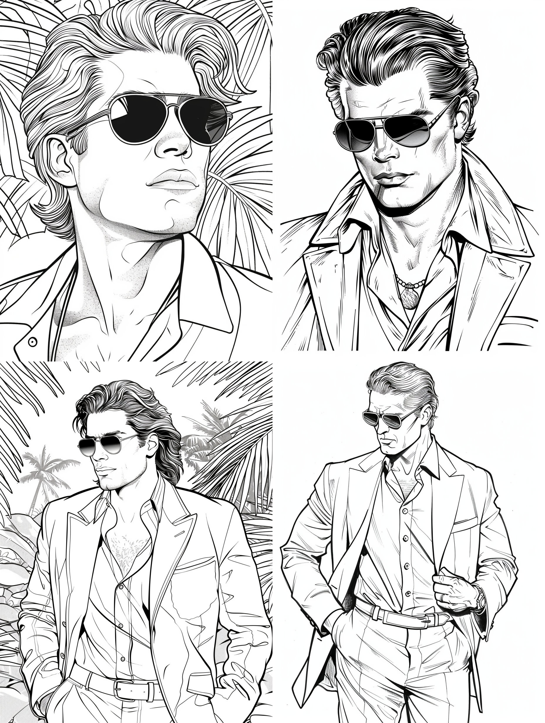 Miami Vice, Cars, Guys & Girls Coloring Pages | 108 Pages | Coloring ...