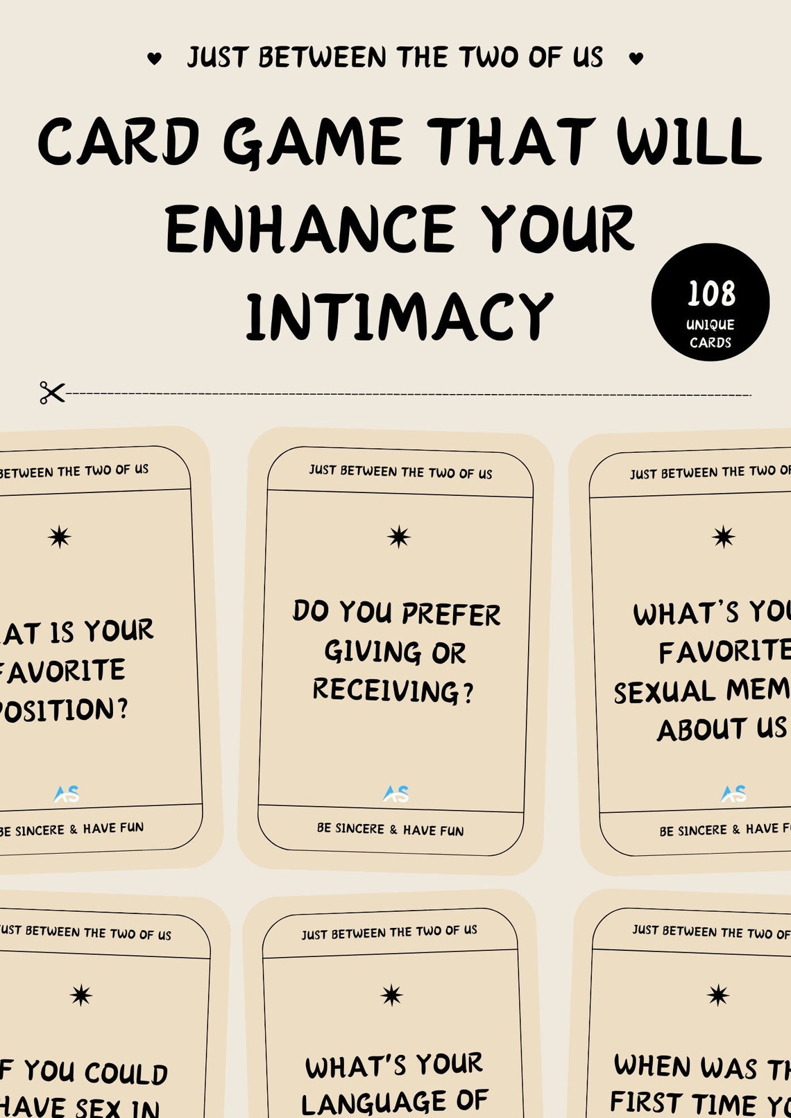 Couple Conversation Card Game That Will Enhance Your Intimacy - Etsy