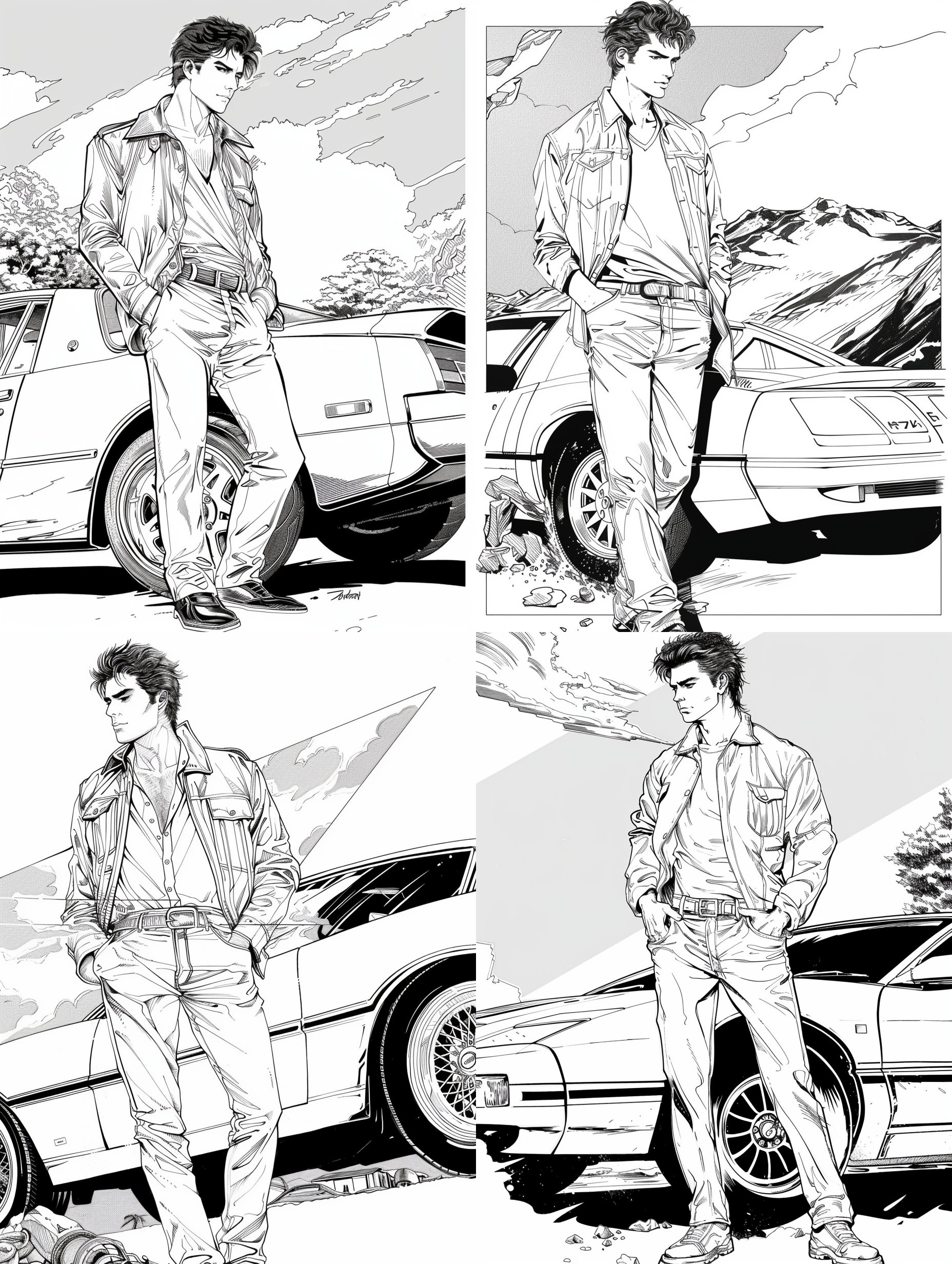 Miami Vice, Cars, Guys & Girls Coloring Pages | 108 Pages | Coloring ...