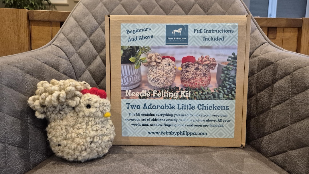 Two CUTEST EVER Woolly Chickens - Beginner Needle Felting Kit ...
