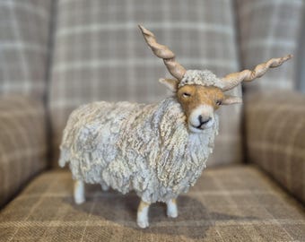 OOAK Beautiful HERDWICK Sheep Sculpture - Beautiful Needle Felted ...