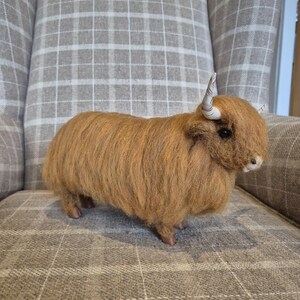 Unique OOAK Hamish the Highland Cow - Beautiful Hand Felted Unique Gift ...