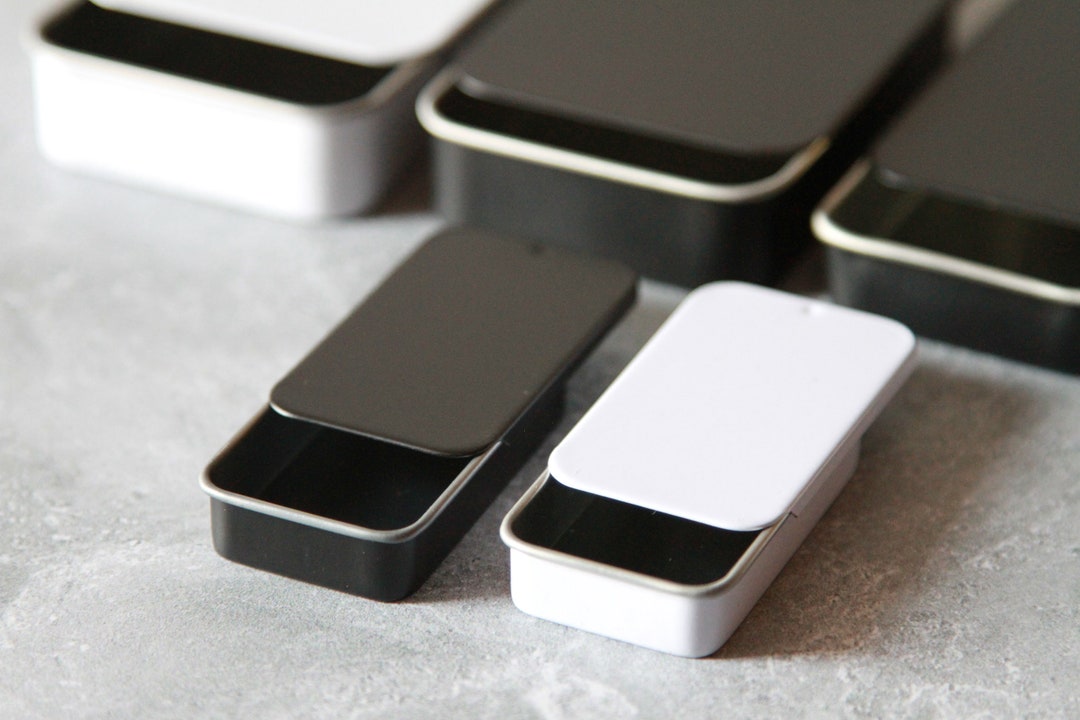 2-pack Small Sliding Tins (2.36"x1.33"x0.5"): Lip Balm, Solid Cologne ...