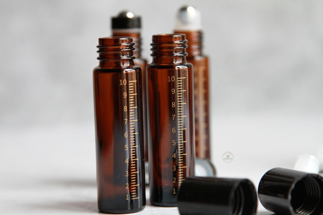 Amber Glass Roll-on Bottles | 10 Ml Essential Oil Roller Bottle | Stainless Steel Roller Ball ...