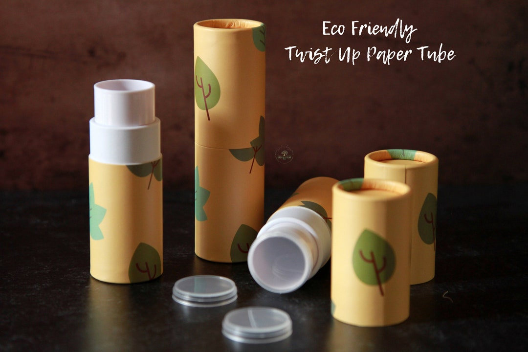10 Pk Twist up Refillable Paper Tube Eco Friendly Paper Packaging 80% ...