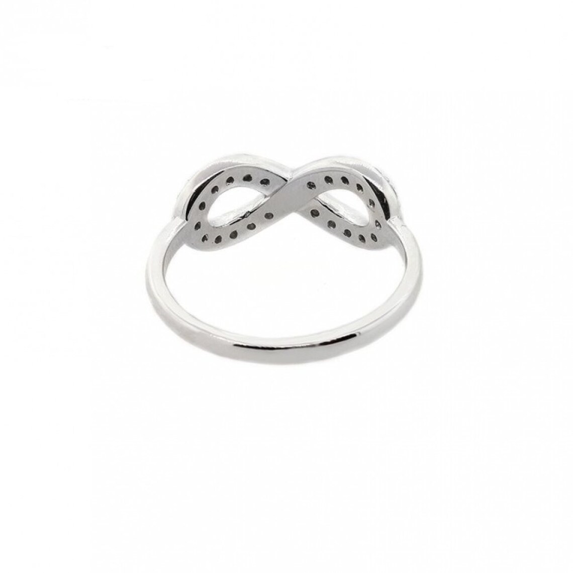 Infinity Style Ring 0.42cts F VS2/SI1 Diamonds Set in Micro Pave 14k ...
