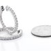 1.96cts F VS2 Round Cut Diamond Hoop Earrings Set in 14K White Gold - Etsy