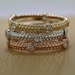 Stackable Rings-tri Color 14K Rings Set of 3 - 0.79ct Diamond Eternity ...