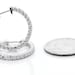 1.96cts F VS2 Round Cut Diamond Hoop Earrings Set in 14K White Gold - Etsy
