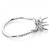 0.41ctw F VS2/SI1 Round Cut Diamond Engagement Ring Set 14K White Gold ...