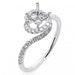 0.41ctw F VS2/SI1 Round Cut Diamond Engagement Ring Set 14K White Gold ...