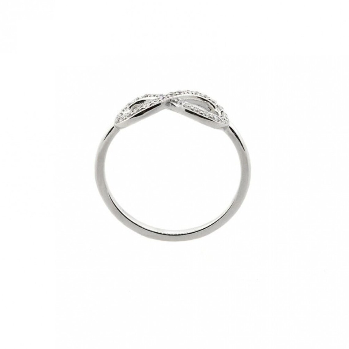 Infinity Style Ring 0.29cts F VS2/SI1 Diamonds Set in Micro - Etsy