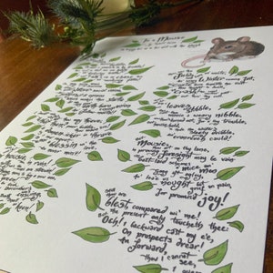 Robert Burns 'to A Mouse' Poem Illustrated Print - Etsy