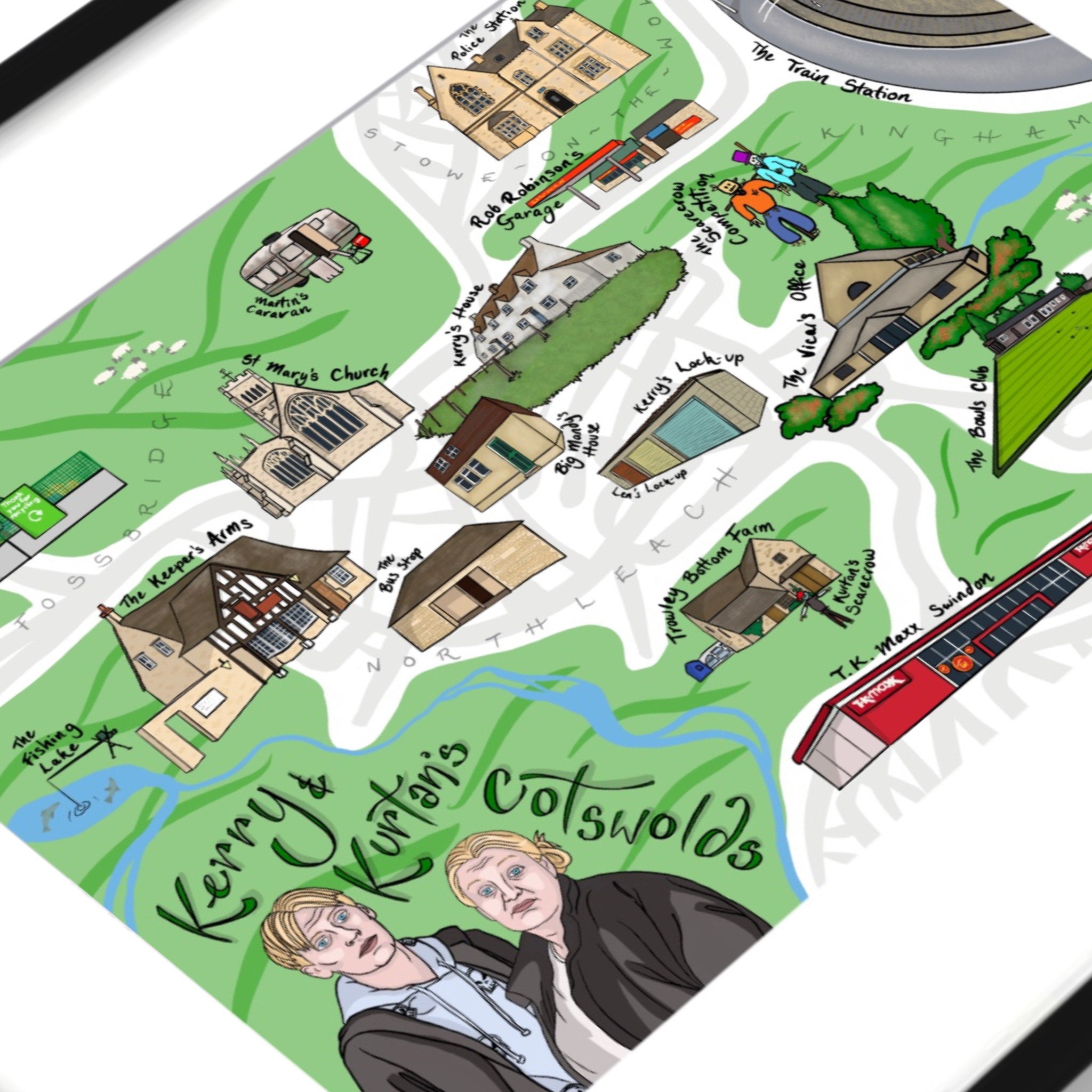 Map of Kerry and Kurtan's Cotswolds From 'this - Etsy