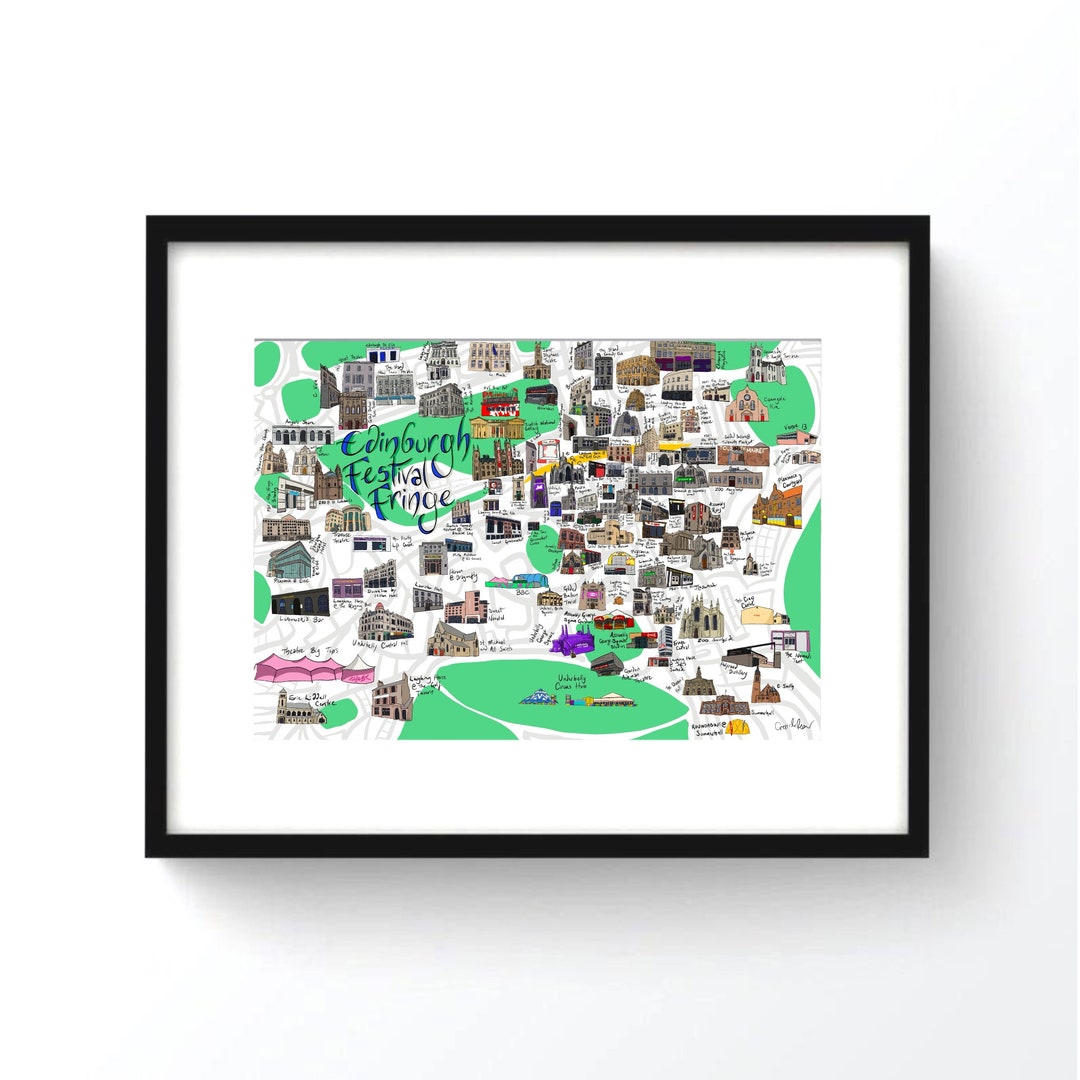 Edinburgh Festival Fringe Map - Etsy
