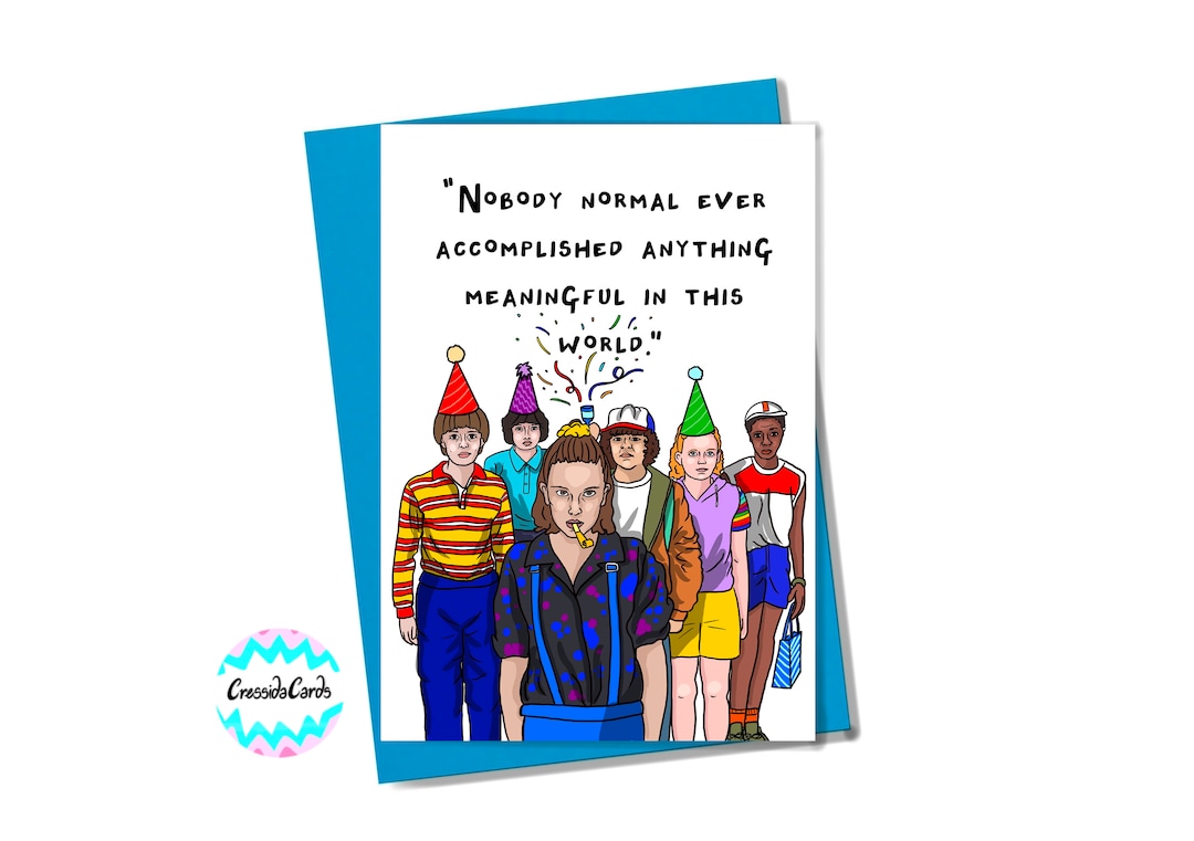 Stranger Things Birthday Card - Etsy