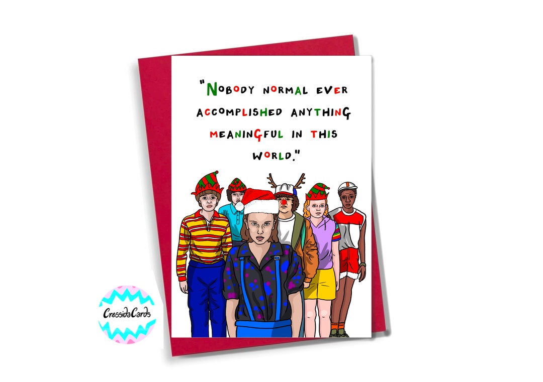 Stranger Things Christmas Card - Etsy