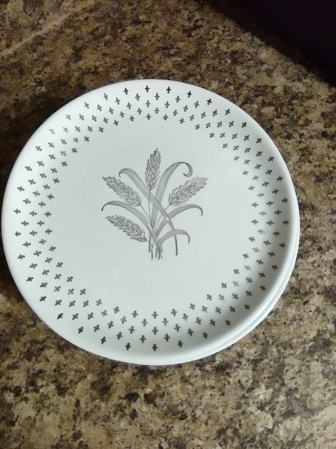 Golden Wheat Pattern Plates,(11) Dinner Plates,midcentury,homer ...