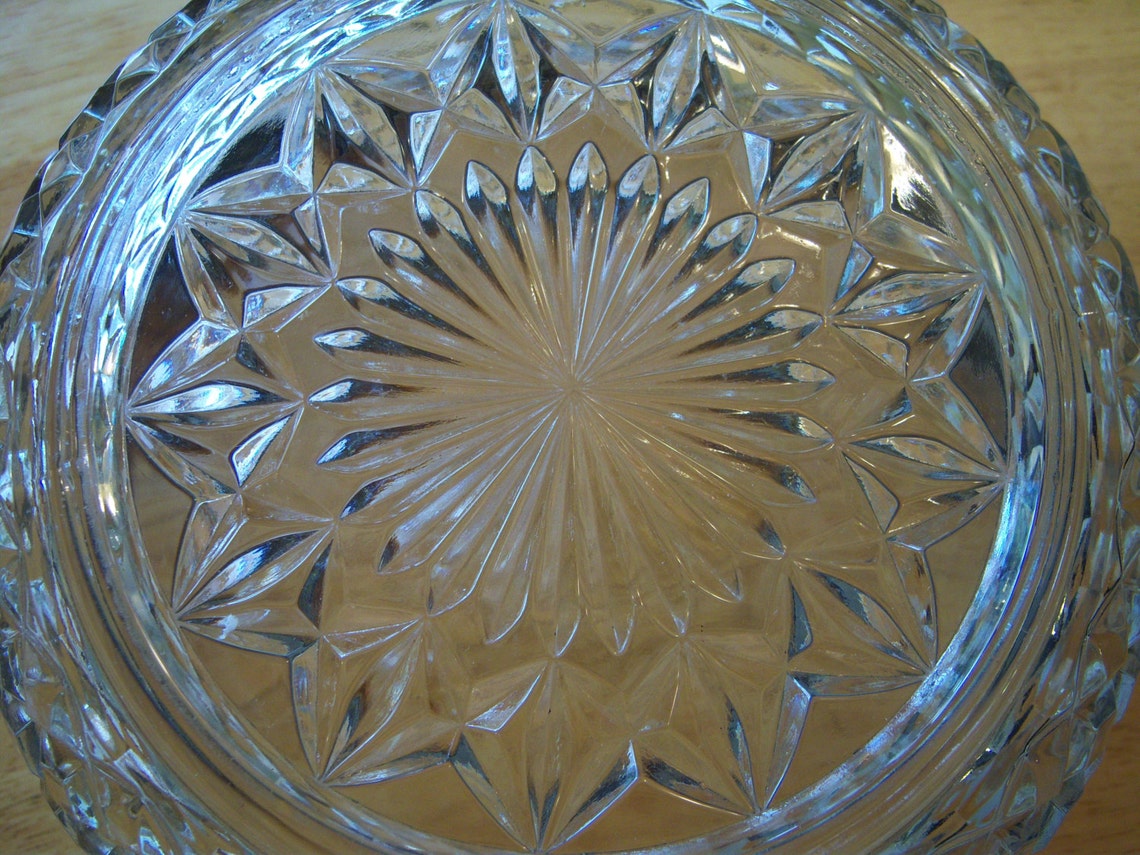 Vintage Cut Glass Bowlsilver Plated Rimmade In Englandserving Bowlcenter Piece Bowl For