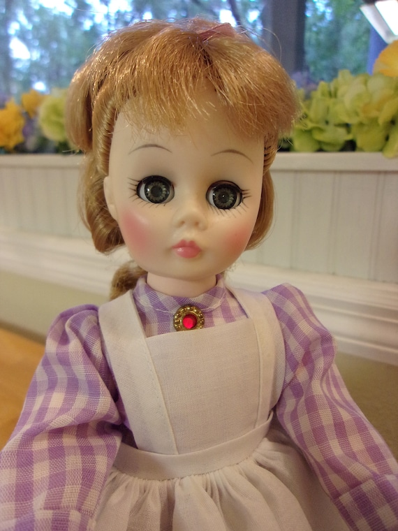 Meg 1323 madame Alexander 12 Vinyl Doll purple White Gingham Dress white Apron little Women louisa M. Alcott collectible Doll vintage Etsy Australia