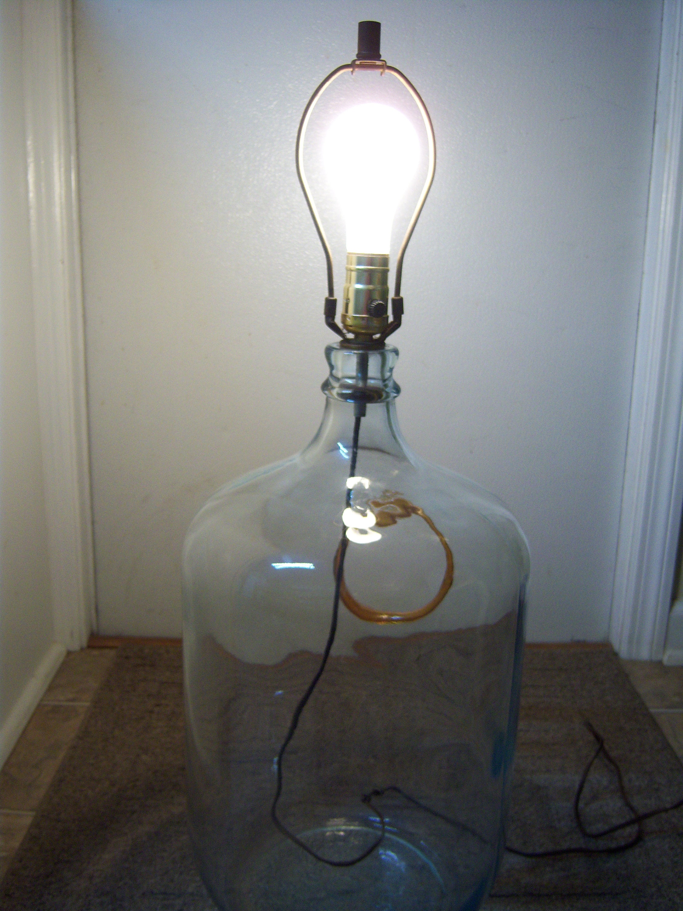 Boho Glass Base Lamp1970s Glass Lampstatement Lampterrarium - Etsy