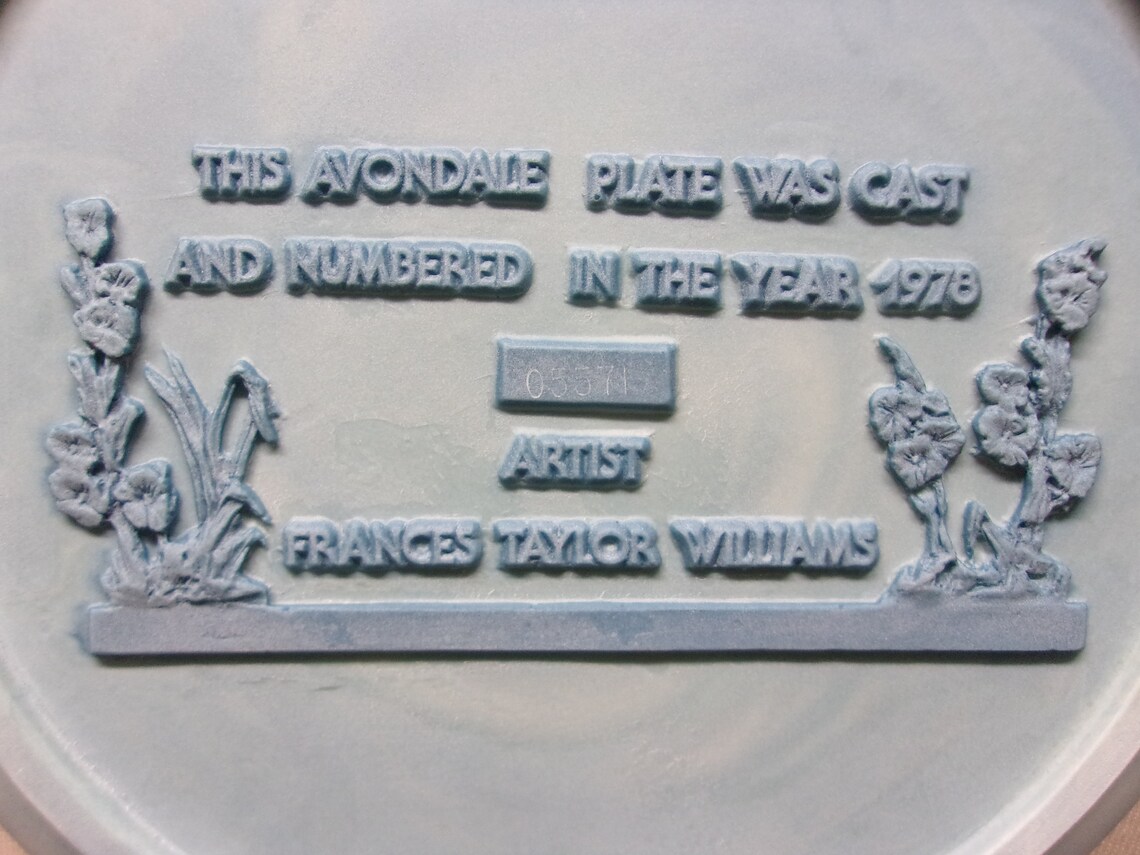 Frances Taylor Williams Artist,plate,cameos of Childhood,melissa,blue ...